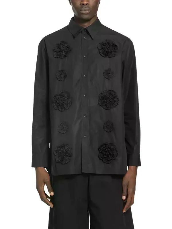 Simone Rocha Flower-detail Shirt - Black