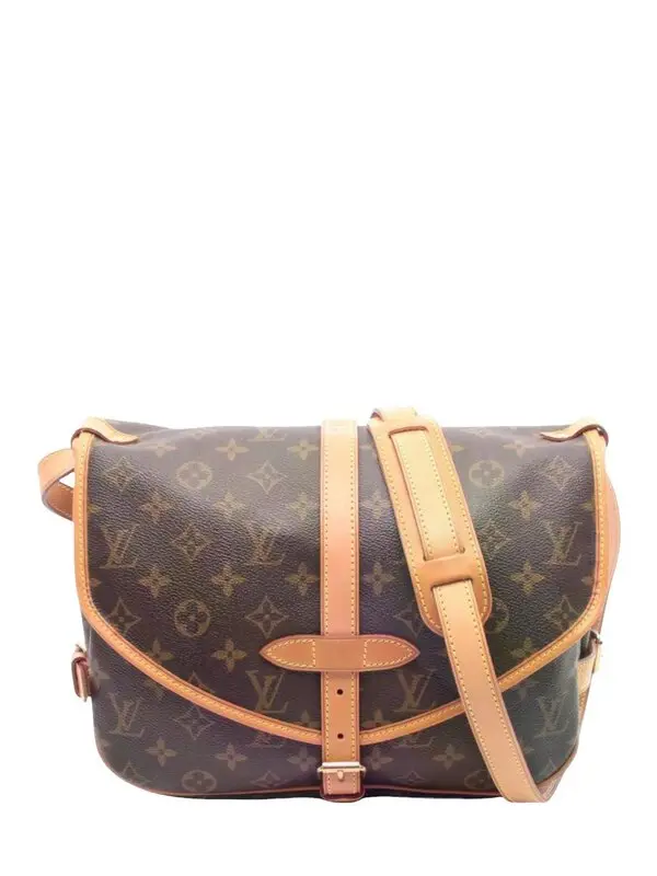 LOUIS VUITTON 2001 Saumur 30 Crossbody Bag - Brown