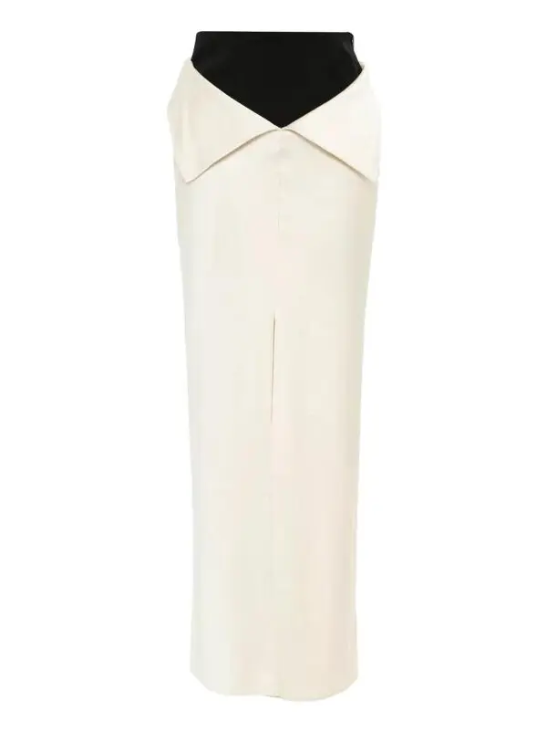 Nanushka Split-front Midi Skirt - Neutrals