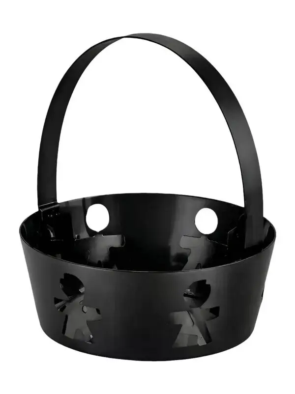 ALESSI Round Handle Basket - Black