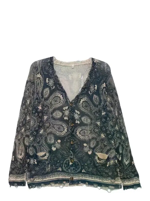 R13 Bandana Button Knitwear - Black