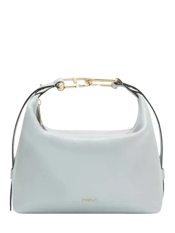 Furla Gold-tone Chain Leather Clutch Bag - Blue