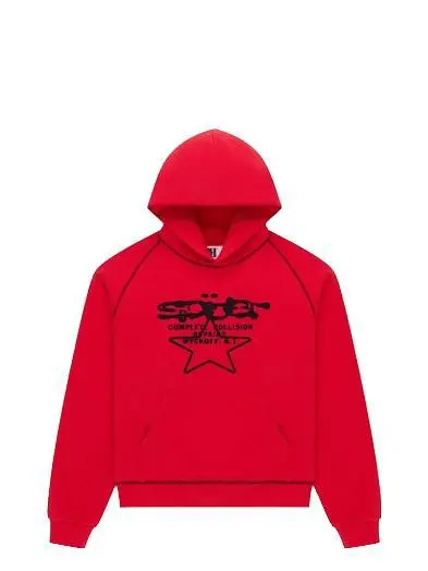SP5DER Splat Collision Hoodie - Red