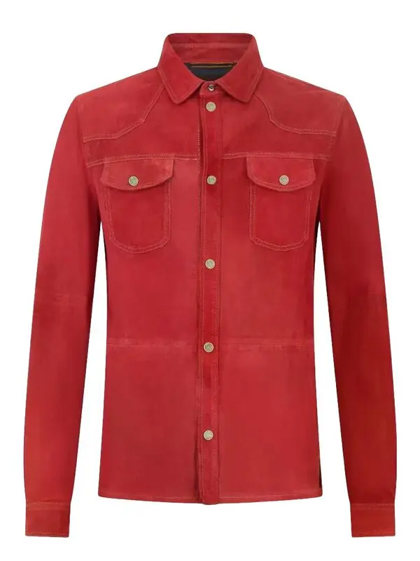 MOORER Flap-pocket Overshirt - Red