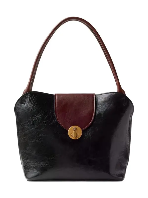 Versace Vivian Leather Shoulder Bag - Black