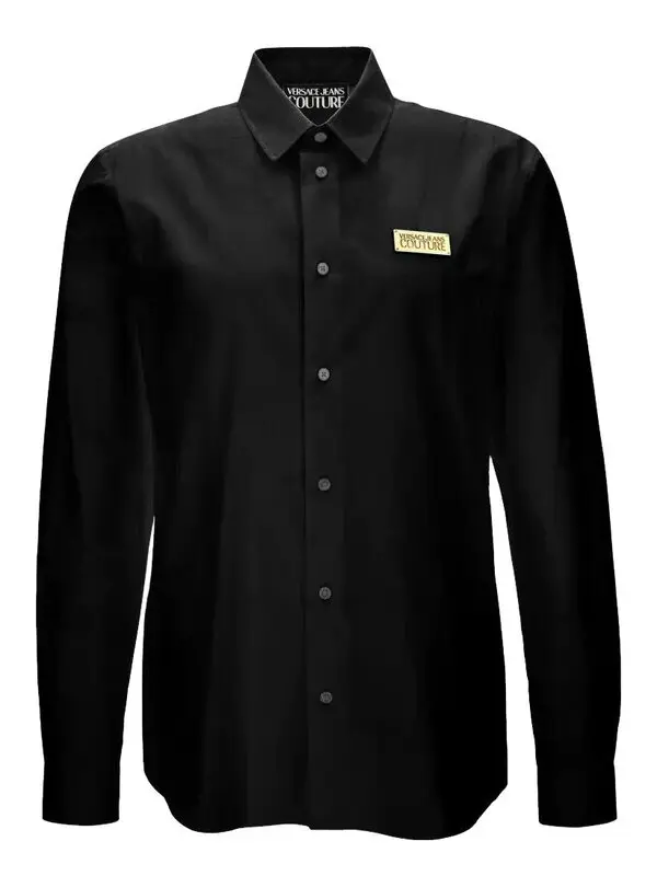Versace Logo-patch Shirt - Black