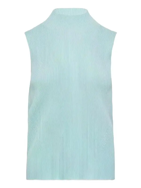 CFCL Portrait Ribbed High Neck Top - Green