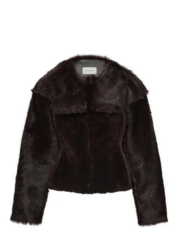 Magda Butrym Tailored Shearling Jacket - Brown