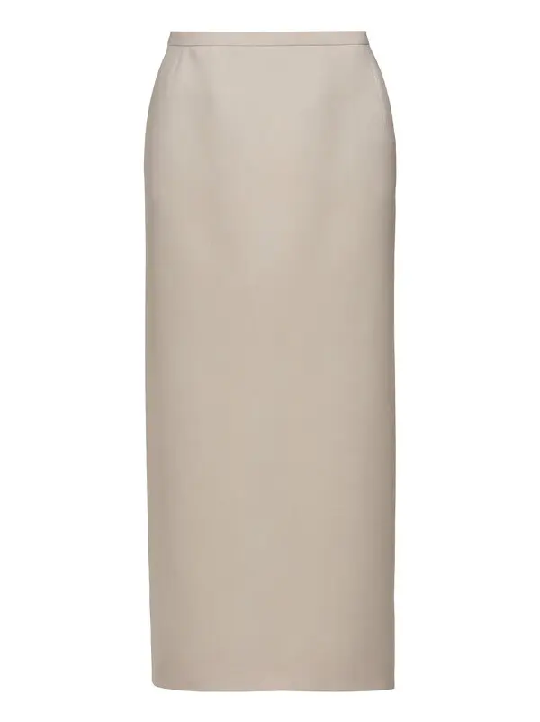 Magda Butrym Wool Maxi Skirt - Off-white