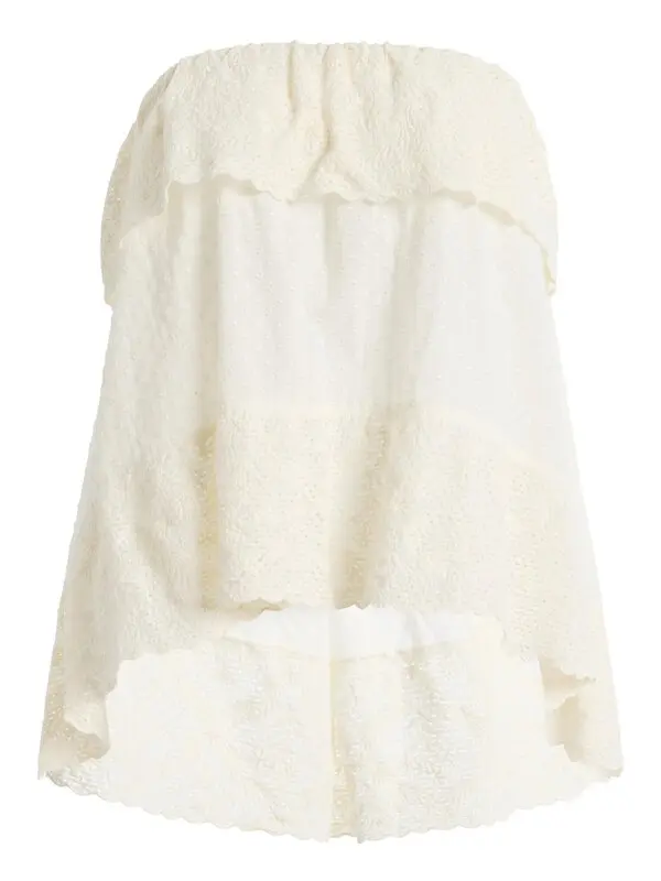 BOTEH Serenia Strapless Cotton Top - White