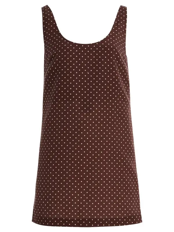 Posse Evie Polka-dot Mini Dress - Brown