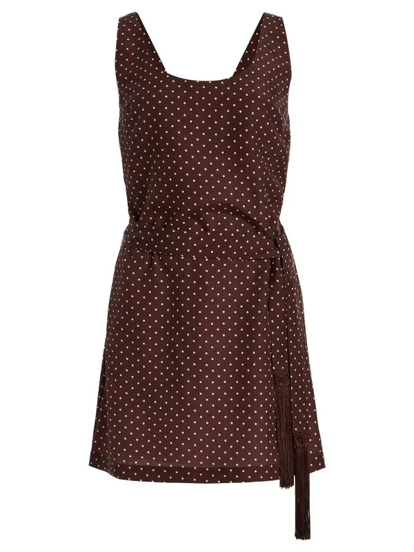Posse Evie Polka-dot Mini Dress - Brown