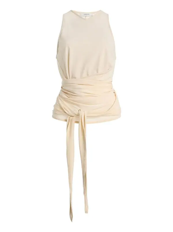 LEMAIRE Jersey Wrap Top - Ivory