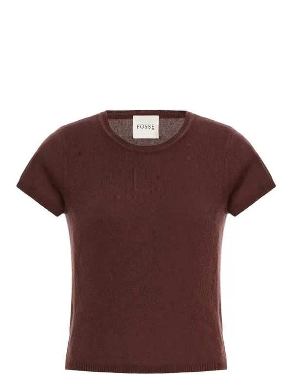 Posse Freddie Wool-cashmere T-shirt - Brown