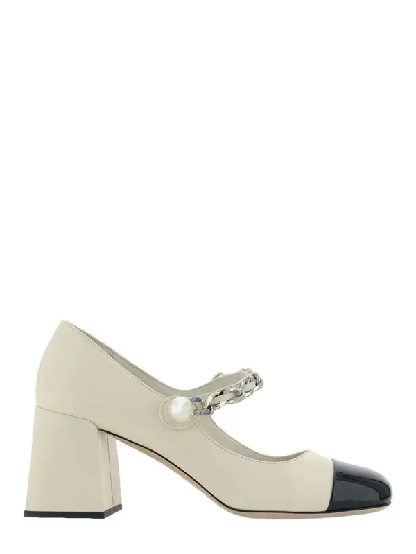 Miu Miu 80mm Chain-strap Pumps - Neutrals