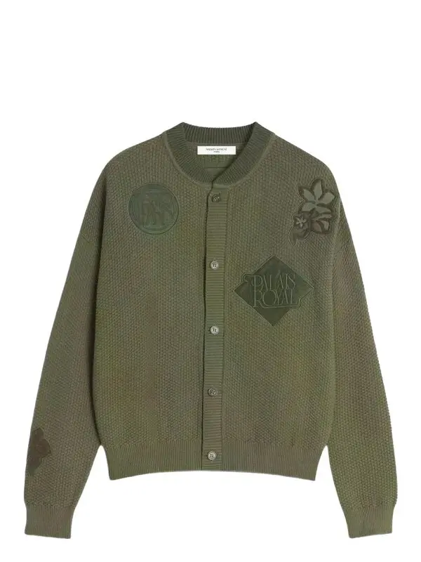 Maison Kitsuné Buttoned Appliqué Cardigan - Green
