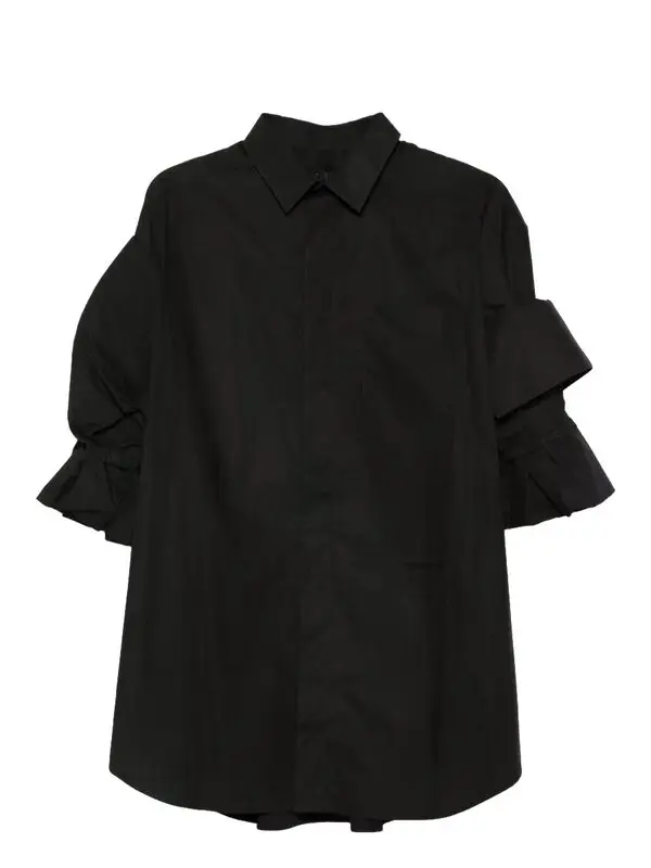 ALAINPAUL Shirt With Ruffled Sleeves - Black