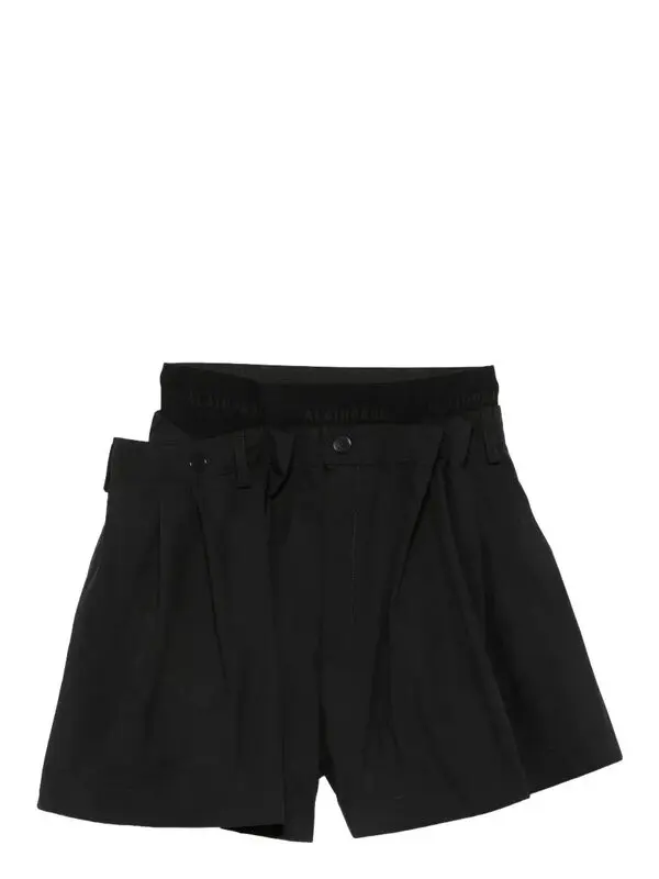 ALAINPAUL Buttoned Shorts - Black