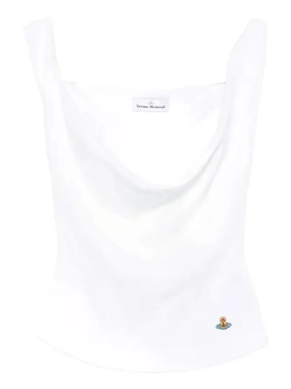 VIVIENNE WESTWOOD Square Neck Top - White