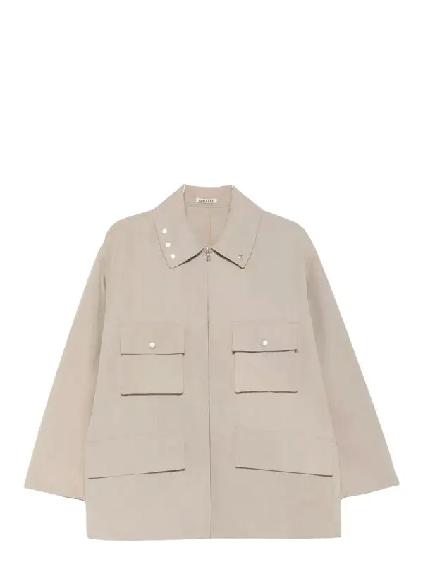 Auralee Flap-pocket Coat - Neutrals