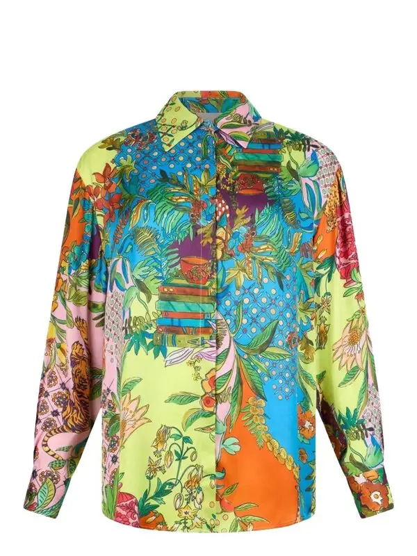 Liu Jo Buttoned Printed Shirt - Green