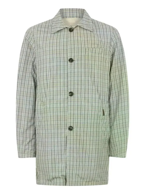 MOORER Checked Button Coat - Neutrals