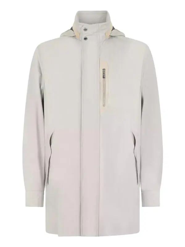 MOORER Zip Collar Coat - Grey