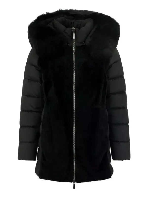 MOORER Hooded Coat - Black