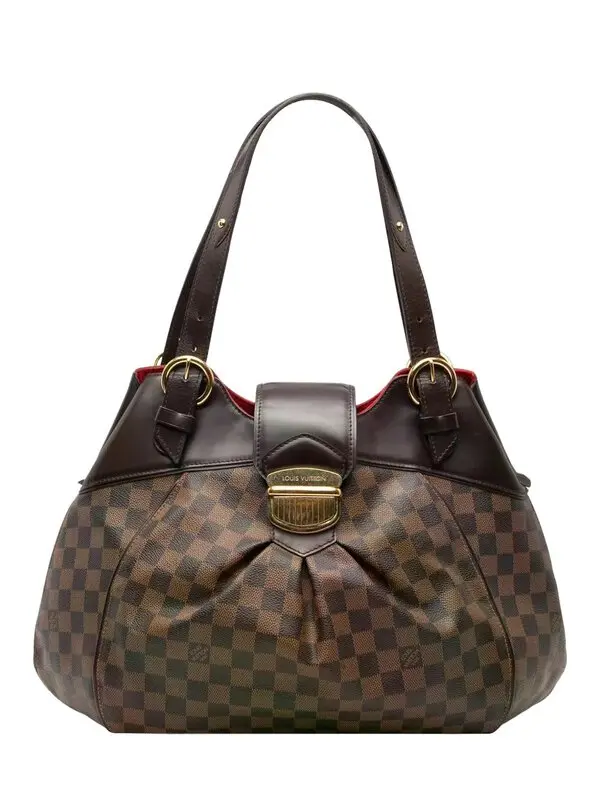 LOUIS VUITTON Damier Ebene Sistina Gm Shoulder Bag - Brown