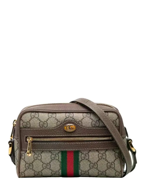 Gucci Mini Gg Supreme Ophidia Crossbody Bag - Brown