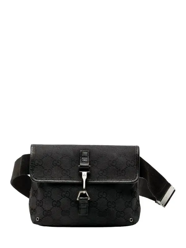 Gucci Gg Canvas Jackie Belt Bag - Black