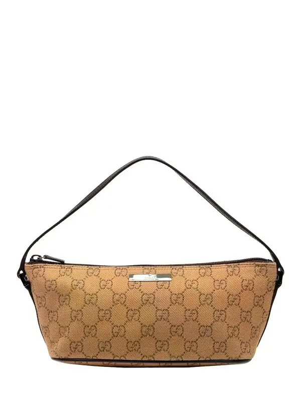 Gucci Gg Canvas Boat Shoulder Bag - Brown