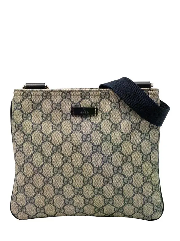 Gucci Gg Supreme Crossbody Bag - Brown