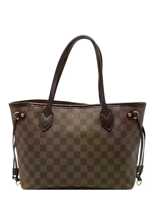 LOUIS VUITTON Damier Ebene Neverfull Pm Tote - Brown