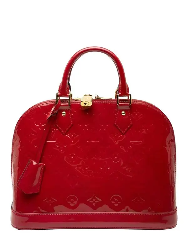 LOUIS VUITTON 2013 Monogram Vernis Alma Pm Handbag - Red