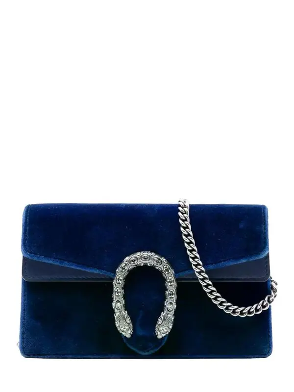 Gucci Mini Velvet Dionysus Crossbody Bag - Blue