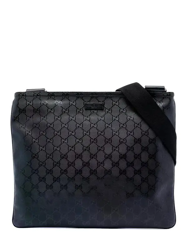 Gucci Gg Imprime Crossbody Bag - Black