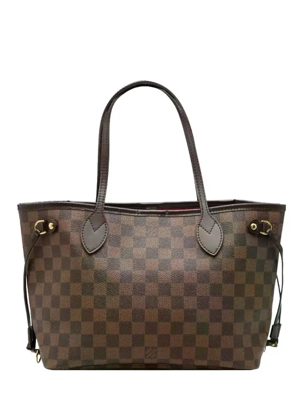 LOUIS VUITTON 2010 Damier Ebene Neverfull Pm Tote Bag - Brown
