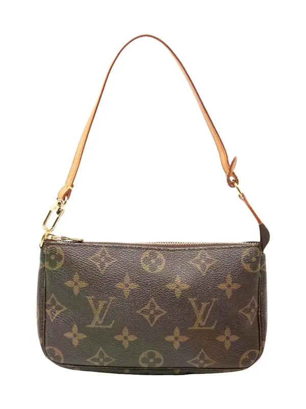 LOUIS VUITTON 2005 Monogram Mini Pochette Accessoires Handbag - Brown