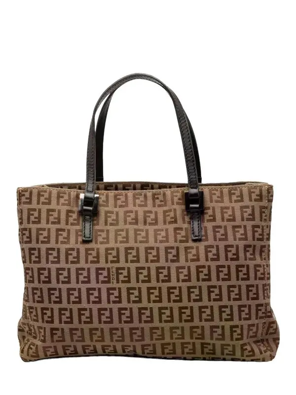 Fendi 2000-2010 Zucchino Canvas Tote Bag - Brown