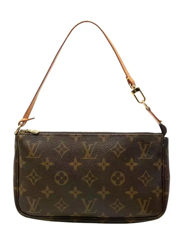 LOUIS VUITTON 2002 Monogram Pochette Accessoires Shoulder Bag - Brown