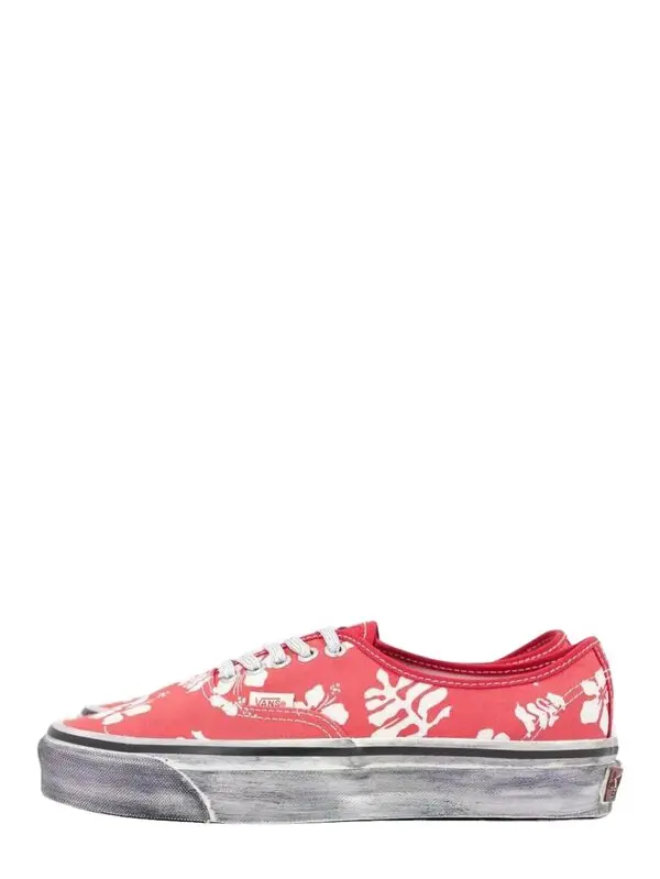 VANS Floral-print Authentic Sneakers - Red
