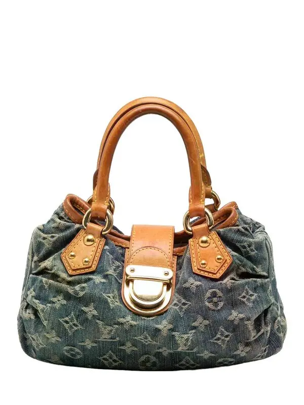 LOUIS VUITTON 2005 Monogram Denim Pleaty Handbag - Blue