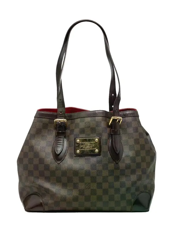 LOUIS VUITTON 2008 Damier Ebene Hampstead Mm Tote Bag - Brown
