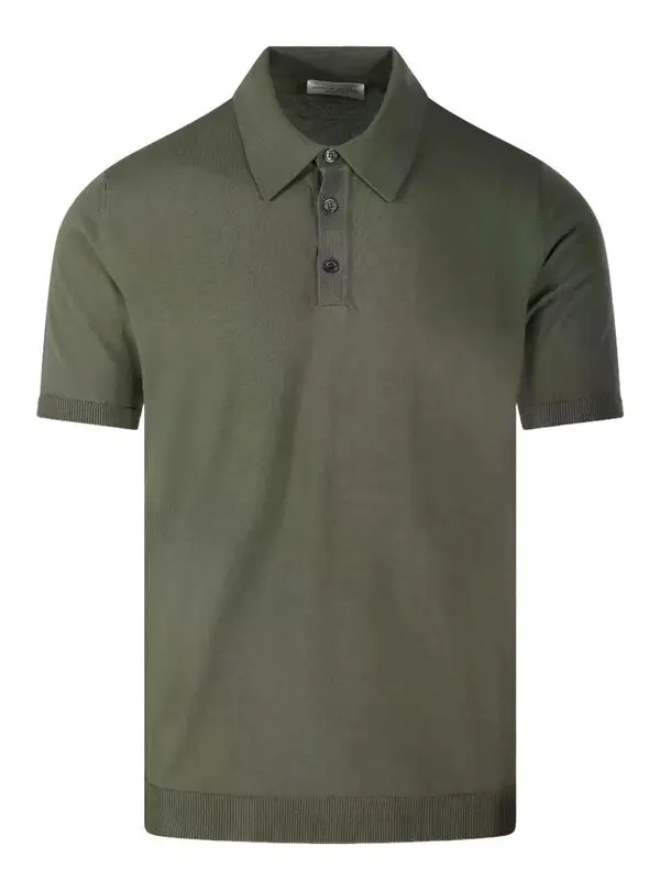 ROBERTO COLLINA Button Polo Shirt - Green