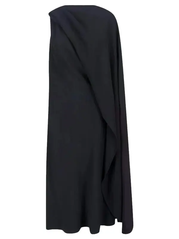 Balenciaga Draped Maxi Dress - Black