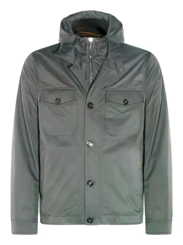 MOORER Jacket With Flap Pockets - Grey