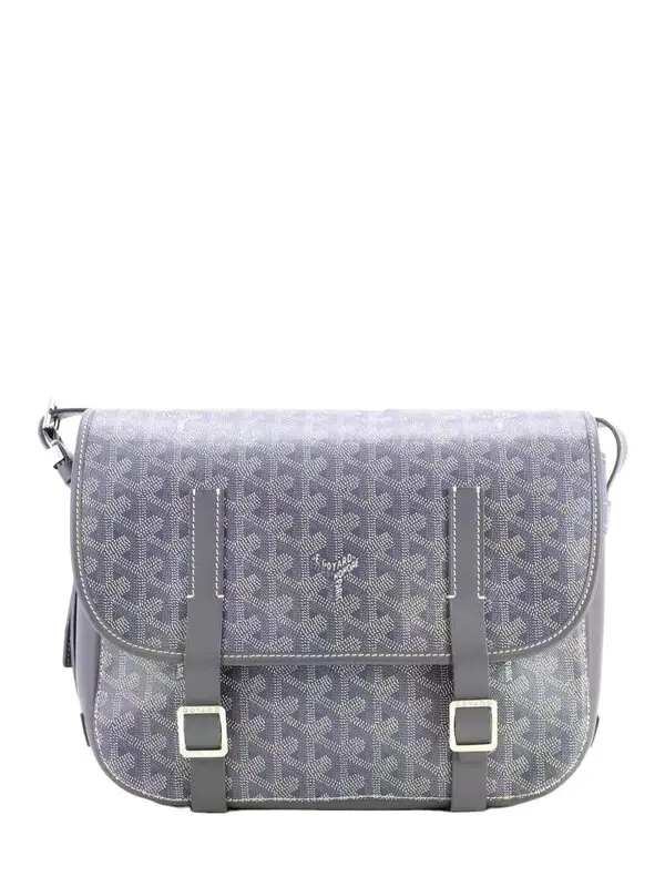 Goyard Belvedere Mm Messenger Crossbody Bag Coated Canvas - Grey