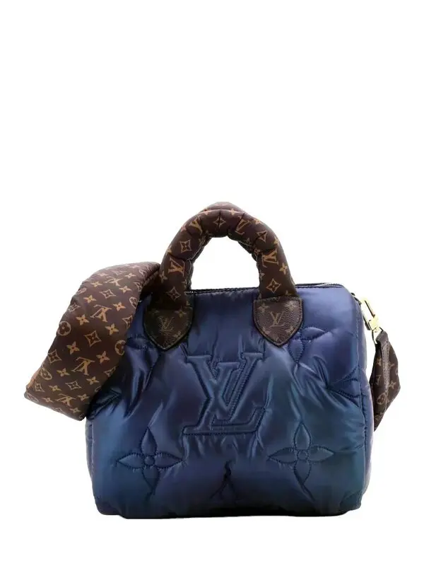 LOUIS VUITTON Speedy Bandouliere 25 Shoulder Bag Monogram Quilted Econyl Nylon - Blue