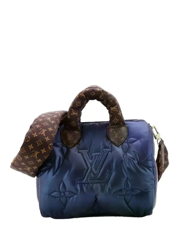 LOUIS VUITTON Speedy Bandouliere 25 Shoulder Bag Monogram Quilted Econyl Nylon - Blue